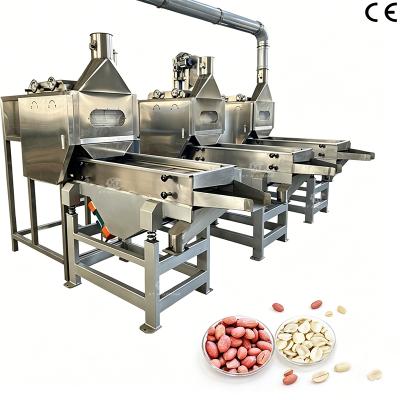 China SS304 Split Peanut Kernel Blanching Machine Air Peeler For Peanuts 1000kg/h for Food Processing Plant for sale