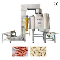 China New PLC‑Controlled Air Blanching Peeling Machine Stainless Steel Peanut Hazelnut Skin Removing Machine For Nut Processing Plant for sale