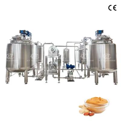 China Factory Supply Full Automatic Peanut Butter Mixing Cooling Tank Pistachio Paste Making Machine With PLC Control OEM Supported for sale
