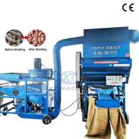 China Automatic Peanut Shelling Machine 200kg/h Carbon Steel Groundnut Dehuller Agricultural Peanut Sheller With Stable Motor for sale