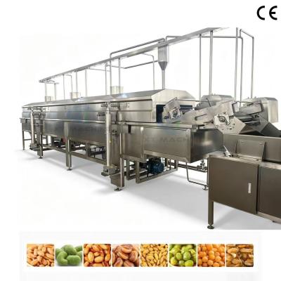 China Industrial Continuous Frying Machine 304 Stainless Steel For Corn Flakes Nuts High Efficiency With CE Certificate for sale