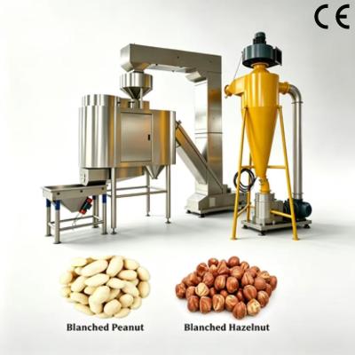 China Large Capacity Peanut Blanching Equipment PLC Controlled SS304 Pneumatic Red Skin Peeler Auto Feed Discharge for sale