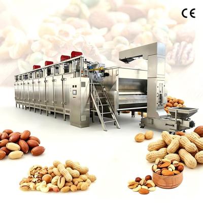 China High Output Continuous Nuts Roasting Machine Hot Air Circulation Roaster Matched With Nut Production Processing Line for sale