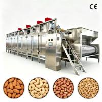 China Forced Air Continuous Belt Nut Roaster 304 Stainless Steel PLC Control Peanut Cashew Almond Hazelnut Seeds Roasting Machine for sale