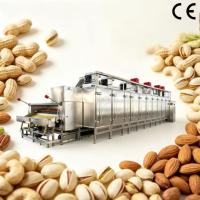 China Multi-Purpose Continuous Belt Roasting Dryer Oven PLC Control 304SS Hot Air Roaster for Peanut Cashew Nuts for sale