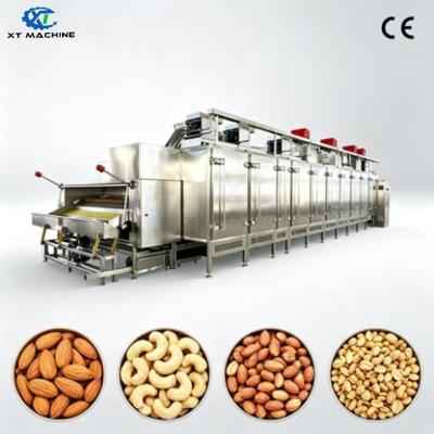 China Industrial Continuous Nuts Roasting Line CE Approved SUS304 Automatic Roaster for Peanut Cashew Almond Nut for sale