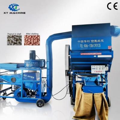 China Stable Motor Groundnut Dehuller Machine 200kg/h Carbon Steel Automatic Peanut Shelling Equipment For Peanut Processing for sale