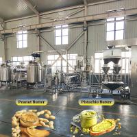 China 500kg/h-2000kg/h Peanut/Cashews/Pistachio Butter Production Line Almond Butter Processing Equipment for sale