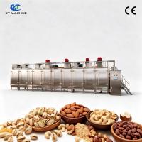 China Energy Saving SUS304 Industrial Hot Air Peanut Roaster PLC Controlled for Blanched Peanut  Processing XT Machinery for sale