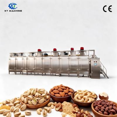 China Energy Saving SUS304 Industrial Hot Air Peanut Roaster PLC Controlled for Blanched Peanut  Processing XT Machinery for sale
