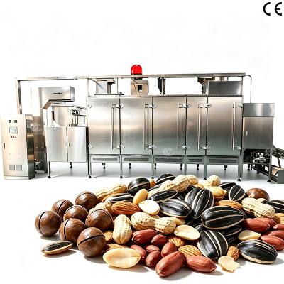 China SUS304 Roasted Sunflower Seeds Making Machine with PLC Control Macadamia Nuts Baking Oven for sale