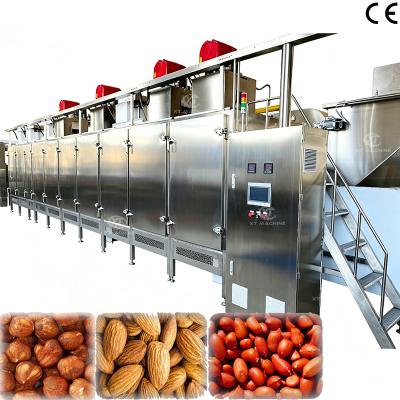 China Food Grade 2000kg/h Hazelnut Drying Roasting Machine with PLC Control Walnut Baking Equipment for sale