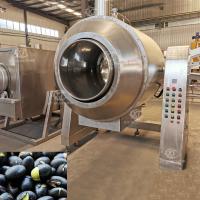 China 70kg/batch Gas Heating Roller Roaster Multipurpose Sugar-coated Nut Making Machine for sale