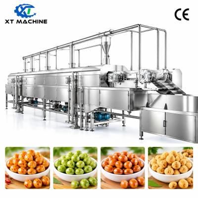 China Snack Food Continuous Frying Unit XT Machine SUS304 Automatic Conveyor Fryer Constant Oil Temperature for Nut Production for sale