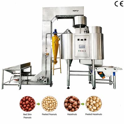 China High Blanching Rate 500kg/h Roasted Groundnut Peeling Machine Hazelnut Blanching Machine With CE Certification for sale