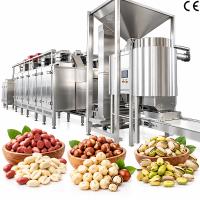 China Commercial 1000kg/h-2000kg/h Peanut/Hazelnut/Pistachio Roasting and Blanching Production Line for sale