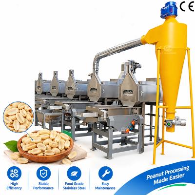 China Non-standard Customization SUS304 Split Peanut Blanching Machine Groundnut Peeling Machine for Nut Processing for sale