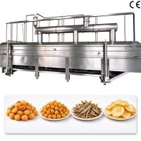 China Large Capacity Automatic Corn Flakes Snacks Continuous Frying Machine Potato Chips Fryer With CE Certification for sale