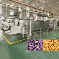 China SUS304 500～1000kg/h Automatic Coated Nuts Continuous Frying Machine for Puffed Snack Food Processing for sale