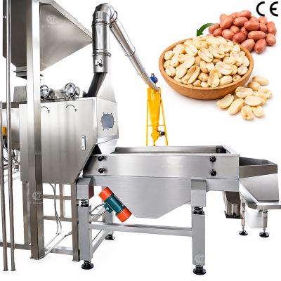 China 800-1000kg/h SS304 Split Peanut Peeler With CE Certification Peanut Cutting and Blanching Equipment for sale