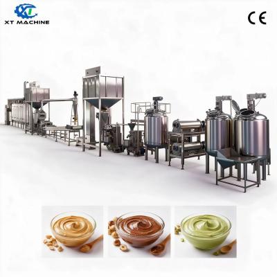 China Complete Set Nut Butter Production Line Automatic Stainless Steel Peanut Hazelnut Pistachio Butter Making Machine for sale