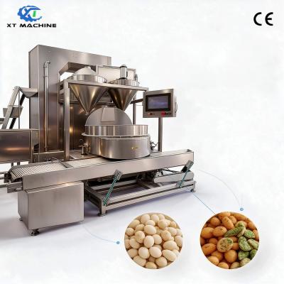 China Commercial Snack Coating Machine Full Auto Peanut Sugar Coating Pan CE Certified Nuts Coating Machine for Food Processing Plant for sale