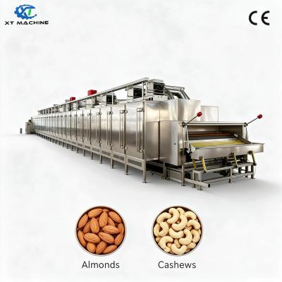 China Hot Air Industrial Peanut Roasting Machine SUS304 Energy Saving PLC Roaster for Blanched Peanut Line for sale