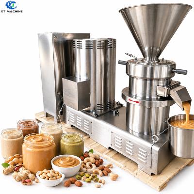 China 100kg/h-200kg/h Industrial Colloid Mill Cashews Almond Paste Grinding Machine Hazelnut Cocoa Spread Grinder for sale