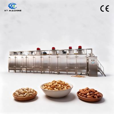 China Easy Operation Industrial Cashew Roaster SUS304 Continuous Roasting Machine for Cashew Kernel Blanching Plant Use for sale