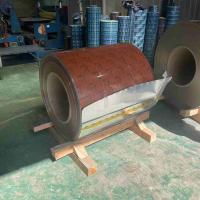 China Wooden Prepainted Aluminum Coil Stock 3004 PE PVDF Coated for sale