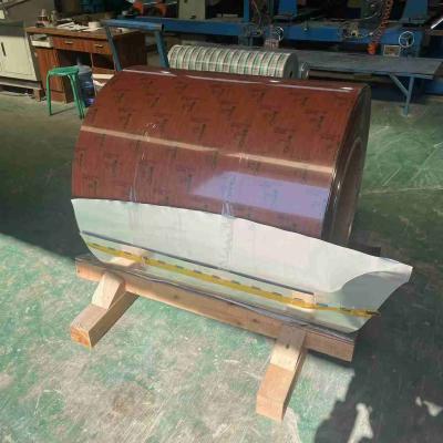 China Wood Grain Pre Painted Aluminium Coil  3003  50-1250mm Width for sale