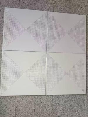 China Symmetrical Triangle Perforated Aluminum Ceiling Panel PVDF Coated for sale