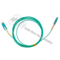 China Duplex Connector SN - SN Multi Mode Fiber Optic Patch Cord Aqua Sheath For 400G Transceiver for sale