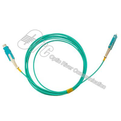 China Duplex Connector SN - SN Multi Mode Fiber Optic Patch Cord Aqua Sheath For 400G Transceiver for sale