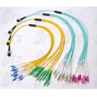 China MPO / APC / F - LC Breakout Fiber Optic Cable , Low Loss Optical Breakout Cable for sale