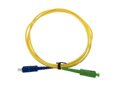 China SC / UPC to SC / APC simplex 3.0mm fiber optic patch cord singlemode G652D LSZH for sale