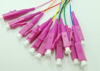 China MPO Female To LC Simplex MPO Breakout Cable Multimode OM4 Fiber For Military for sale