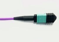 China MT Ferrule OM4 Mpo To Mpo Cable , Optical Patch Cord For Data Center System for sale