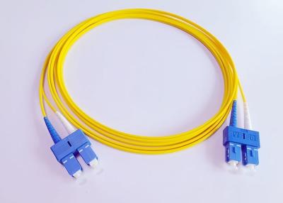 China SC/UPC-SC/UPC duplex 2.0mm fiber optic patch cord singlemode G652D LSZH for Ftth for sale