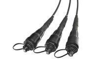 China IP68 Water Resistant Harsh Environment Cable Assemblies LC DX Connector OptiTap for sale