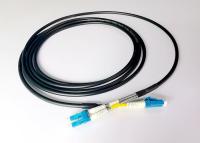 China Black TPU Single Mode Fiber Patch Cable , 5.0mm Armoured Electrical Cable for sale