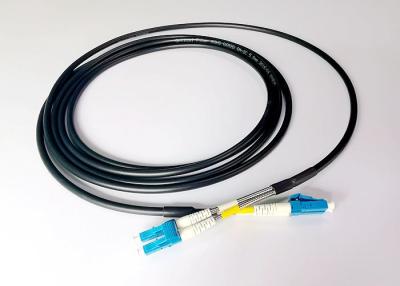 China Black TPU Single Mode Fiber Patch Cable , 5.0mm Armoured Electrical Cable for sale