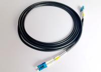 China Black TPU Single Mode Fiber Patch Cable , 5.0mm Armoured Electrical Cable for sale