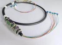 China 8F Harsh Environment Cable Waterproof Fiber Optic Cable , LC - LC Upc Patch Cord With Fannout Kit for sale