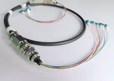 China 8F Harsh Environment Cable Waterproof Fiber Optic Cable , LC - LC Upc Patch Cord With Fannout Kit for sale