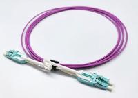 China 2.0mm Uniboot LC Fiber Optic Patch Cord DX OM4 LSZH Material Multimode for sale