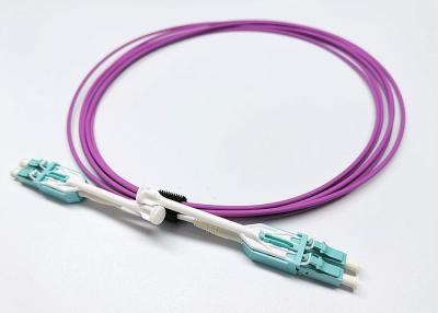 China 2.0mm Uniboot LC Fiber Optic Patch Cord DX OM4 LSZH Material Multimode for sale