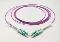 China 2.0mm Uniboot LC Fiber Optic Patch Cord DX OM4 LSZH Material Multimode for sale