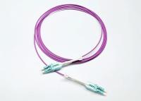 China 2.0mm Uniboot LC Fiber Optic Patch Cord DX OM4 LSZH Material Multimode for sale