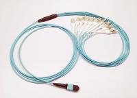 China MPO To LC Duplex Uniboot MPO Fanout Cable 20 Core Multimode For QSFP Module for sale